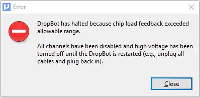 DropBot has halted because chip load feedback exceeded the allowable range · Issue #1 · sci-bots ...