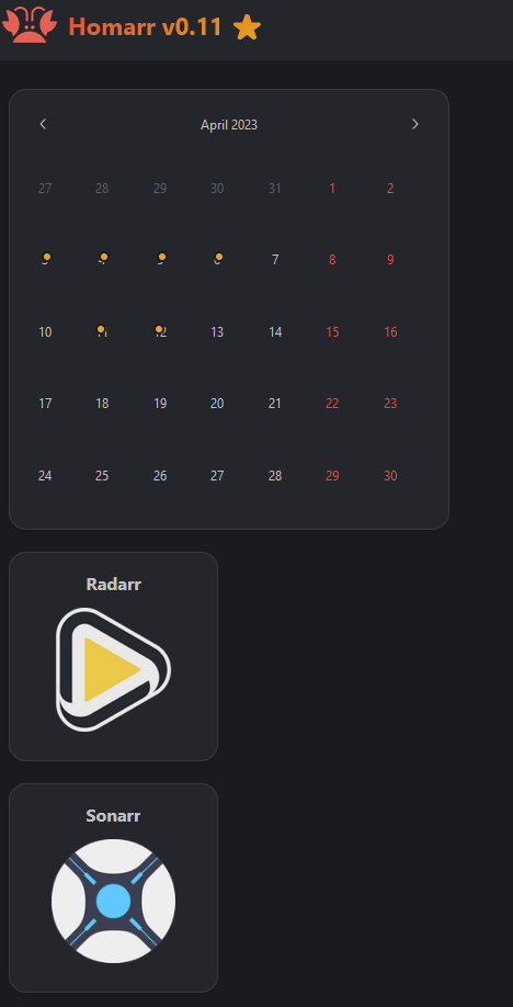 Sonarr 4 fails to integrate in calendar widget on DEV · Issue #831 · ajnart/homarr · GitHub