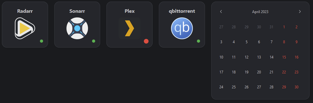 Calendar integration for Sonarr and Radarr works, but not with current ...