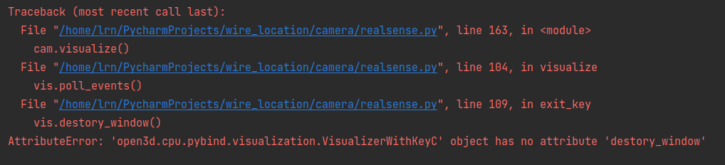 Open3d Cpu Pybind Visualization Visualizerwithkeyc Object Has No Attribute Destory Window