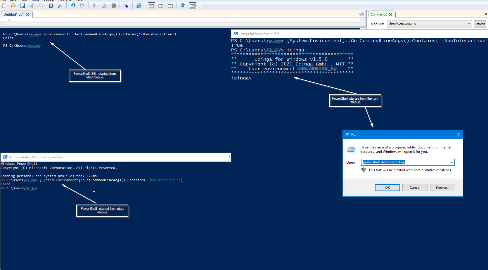 icinga -manage - Invoke-IcingaCommand catches an error: "Data at the root level is invalid ...
