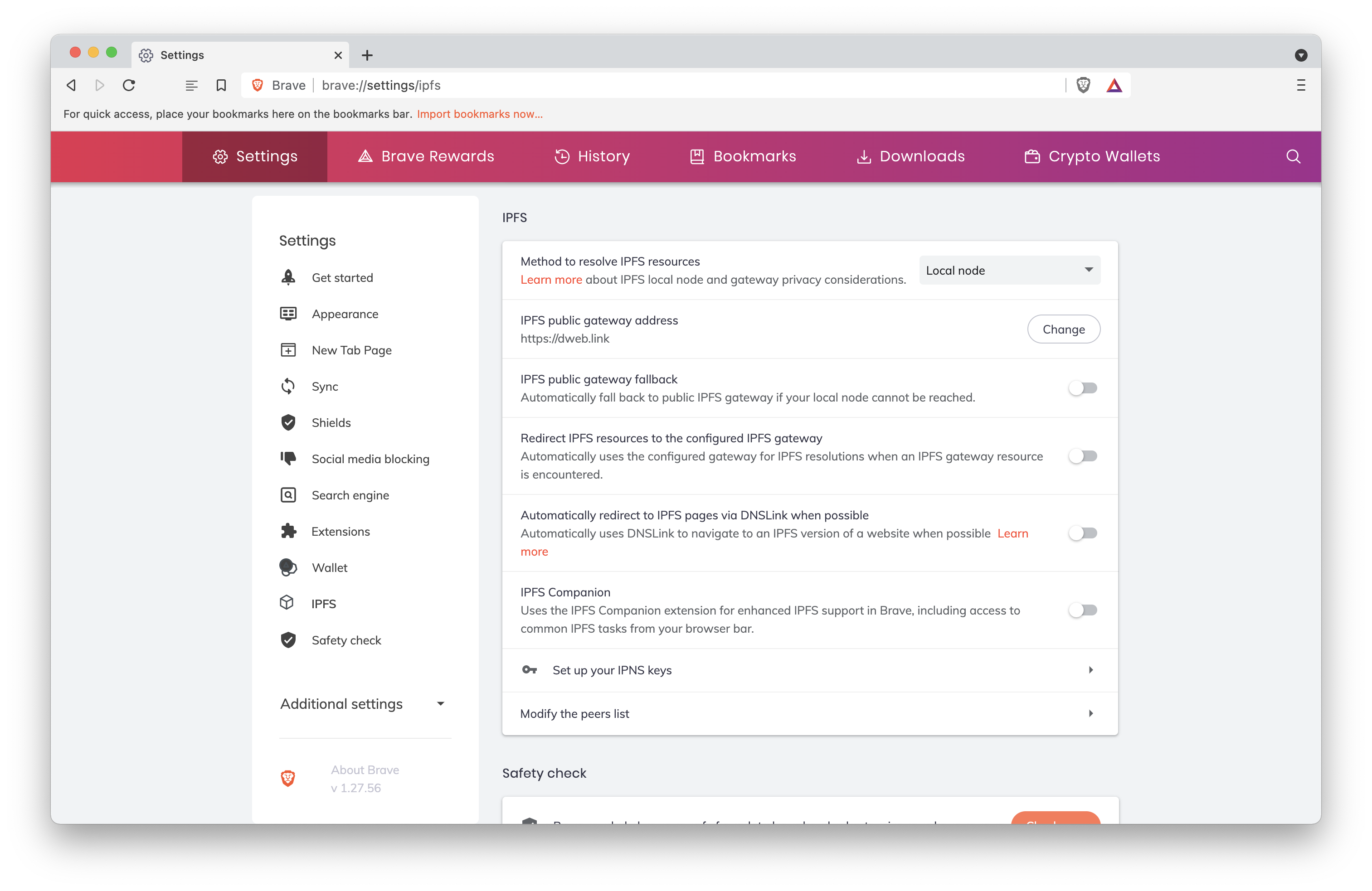 Unstoppable Domains Ipfs For Local Gateway Should Show Ipfs · Issue 15750 · Bravebrave