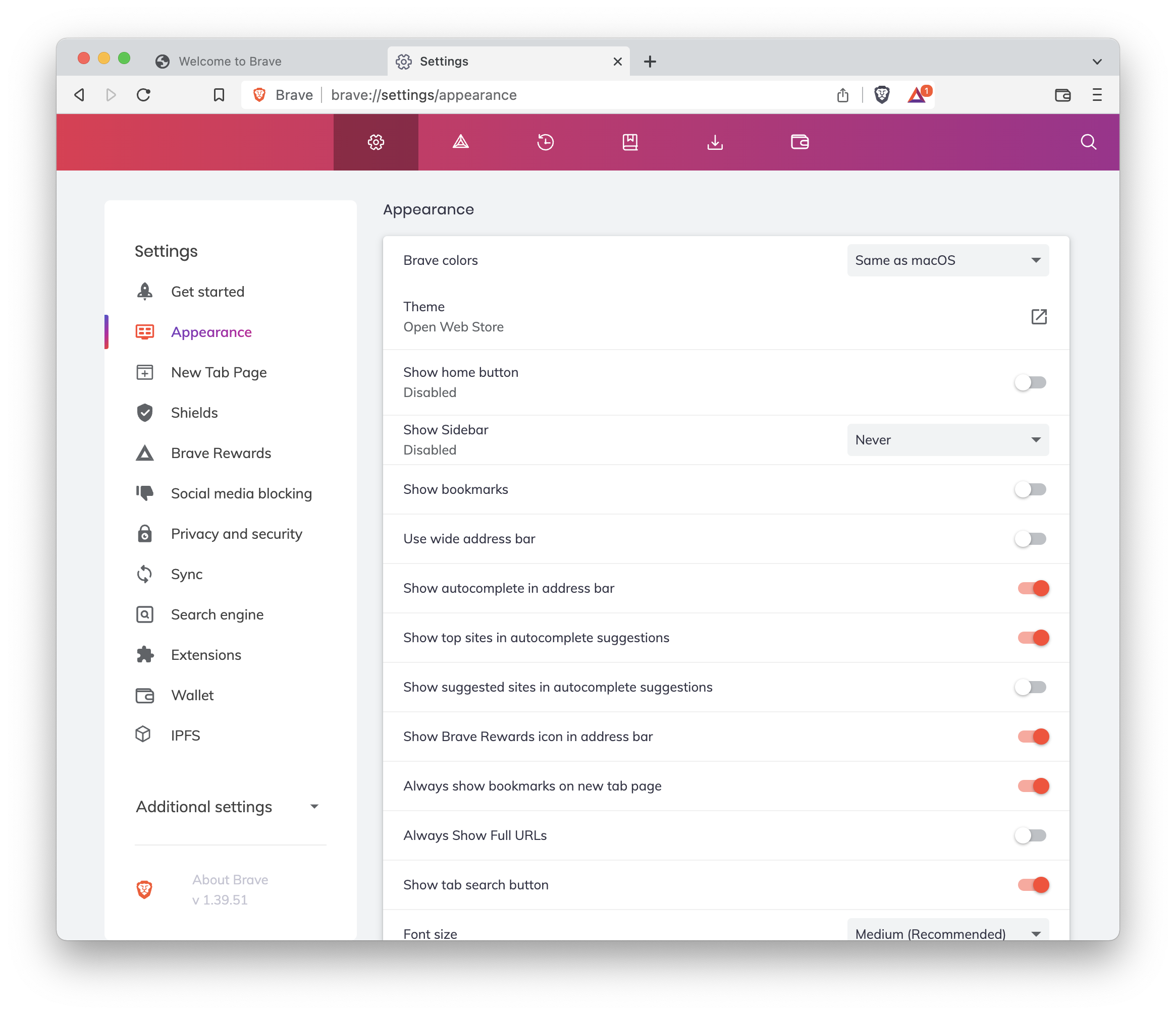 When sidebar is not enabled the text `Show Sidebar Enabled` is shown in ...