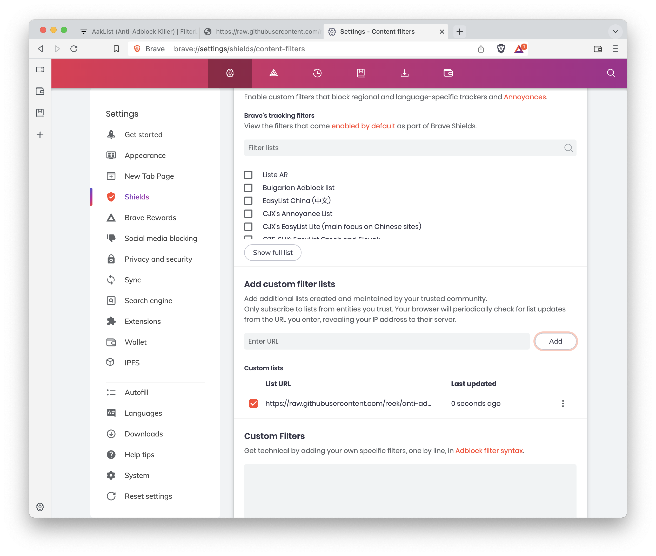 Metadata from filter list subscriptions should be available in brave ...