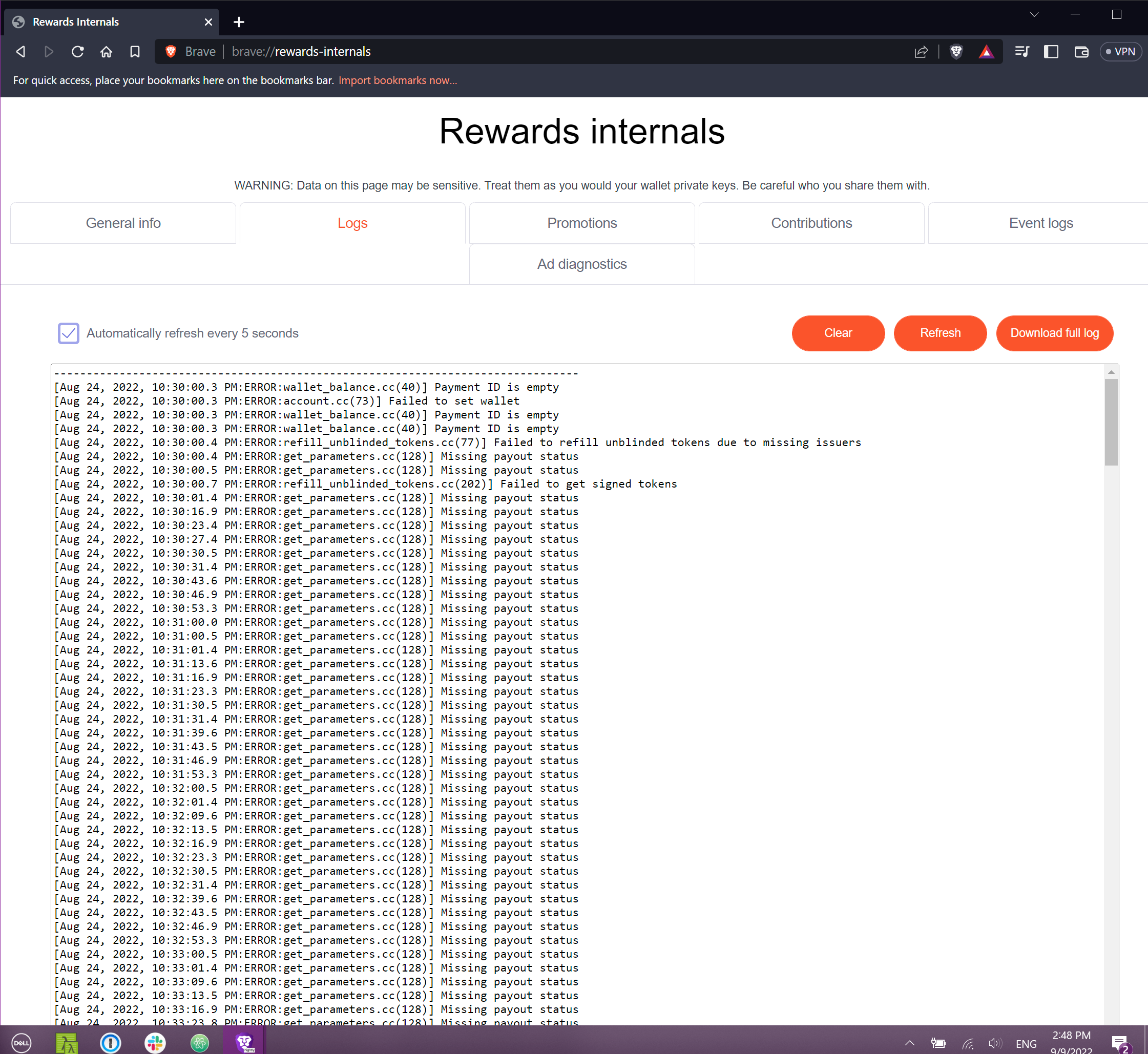 Add timestamps to logging in `brave://tor-internals` · Issue #25319 · brave/brave-browser · GitHub