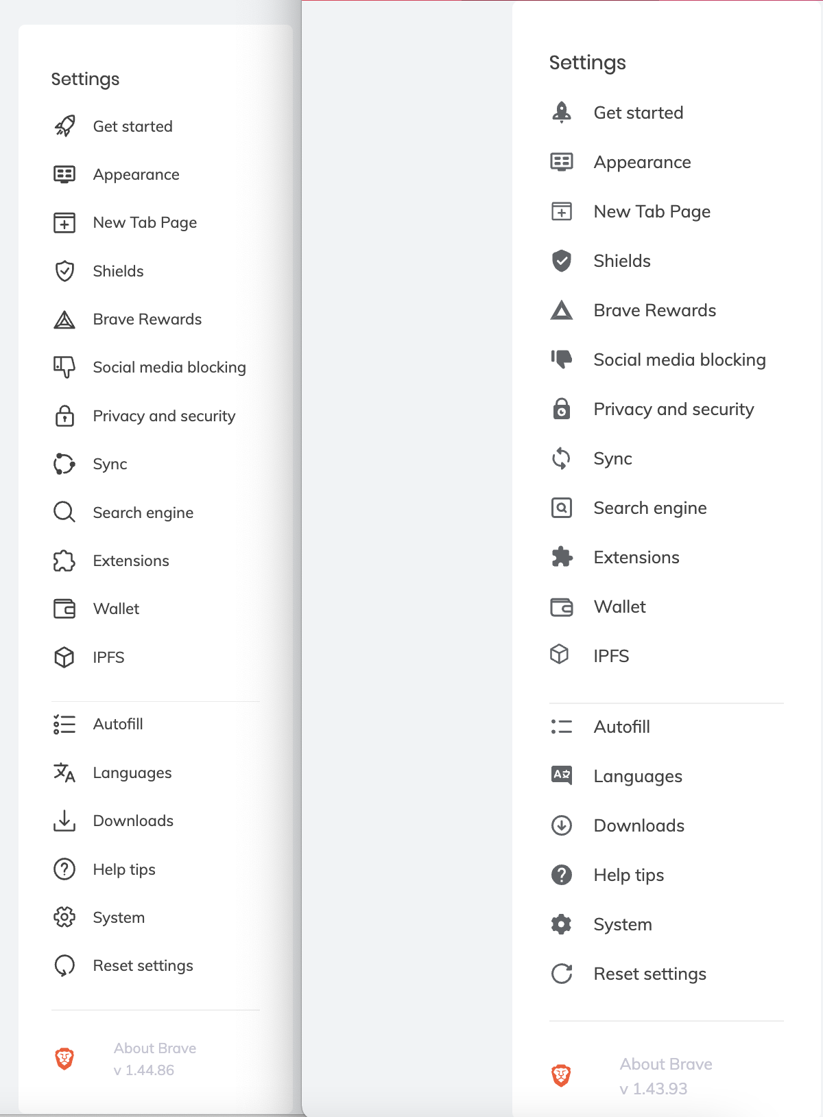 Update Settings sidebar icons and colors for consistency · Issue #24216 ...