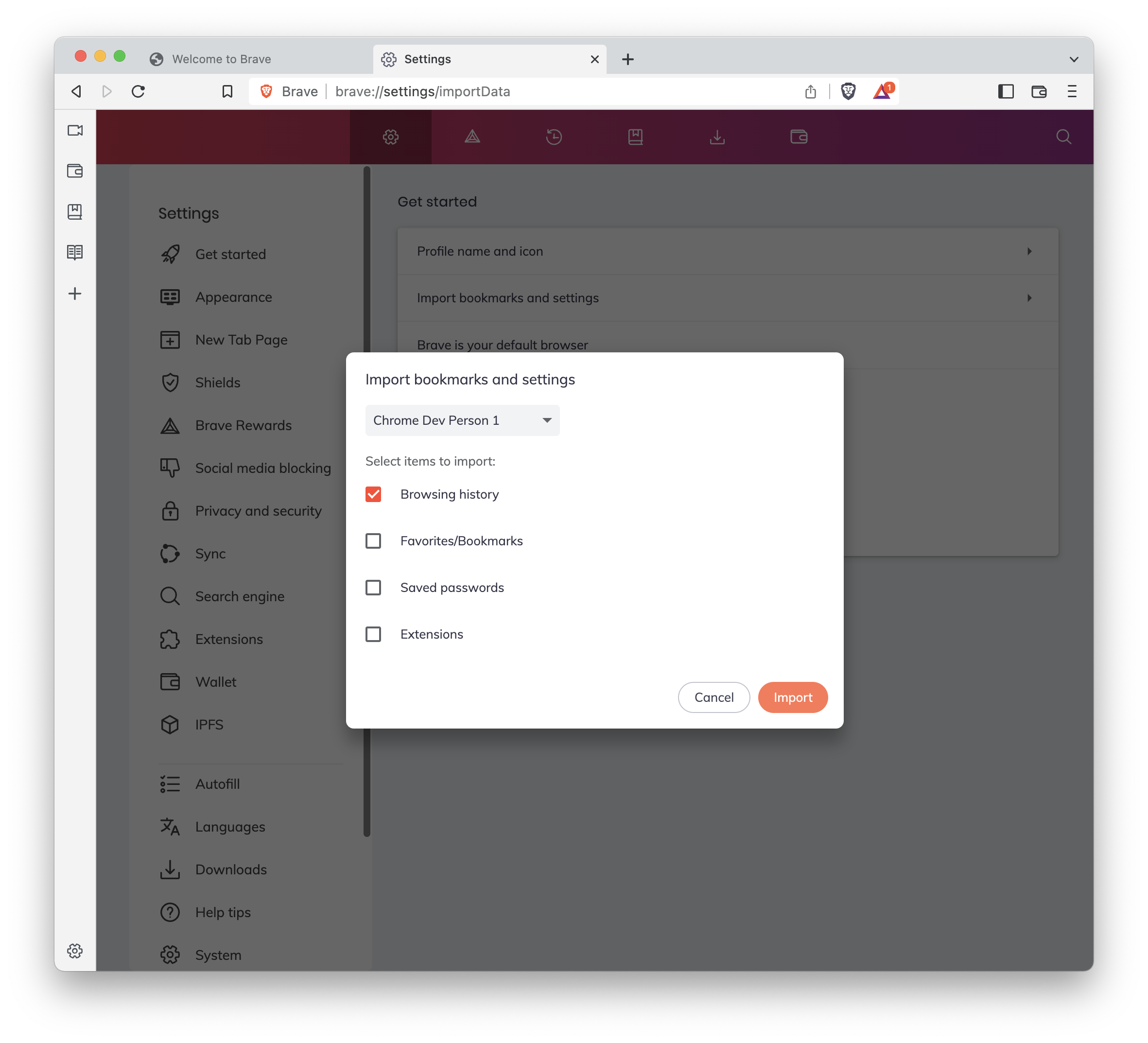 Add ability to import from Google Chrome for developers · Issue #25335 ...