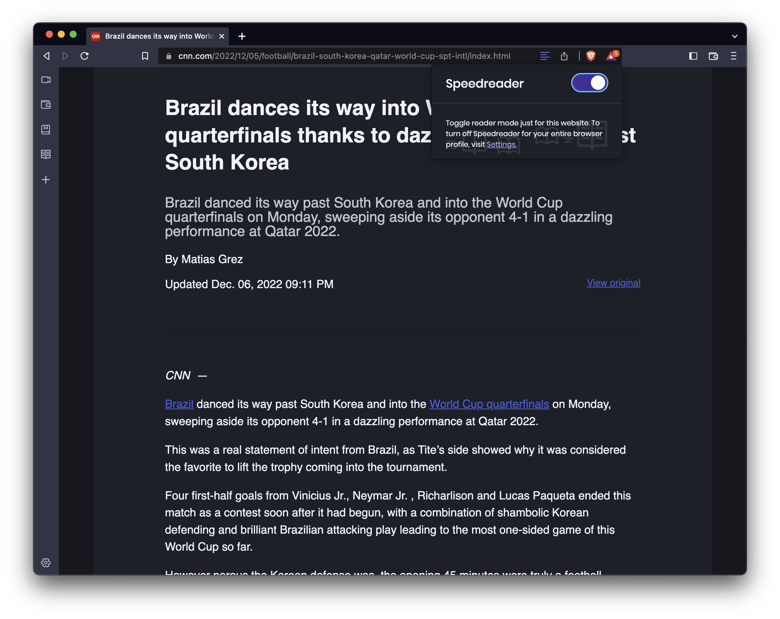 [Speedreader] Crash in Speedreader Panel V2 · Issue #26831 · brave/brave-browser · GitHub