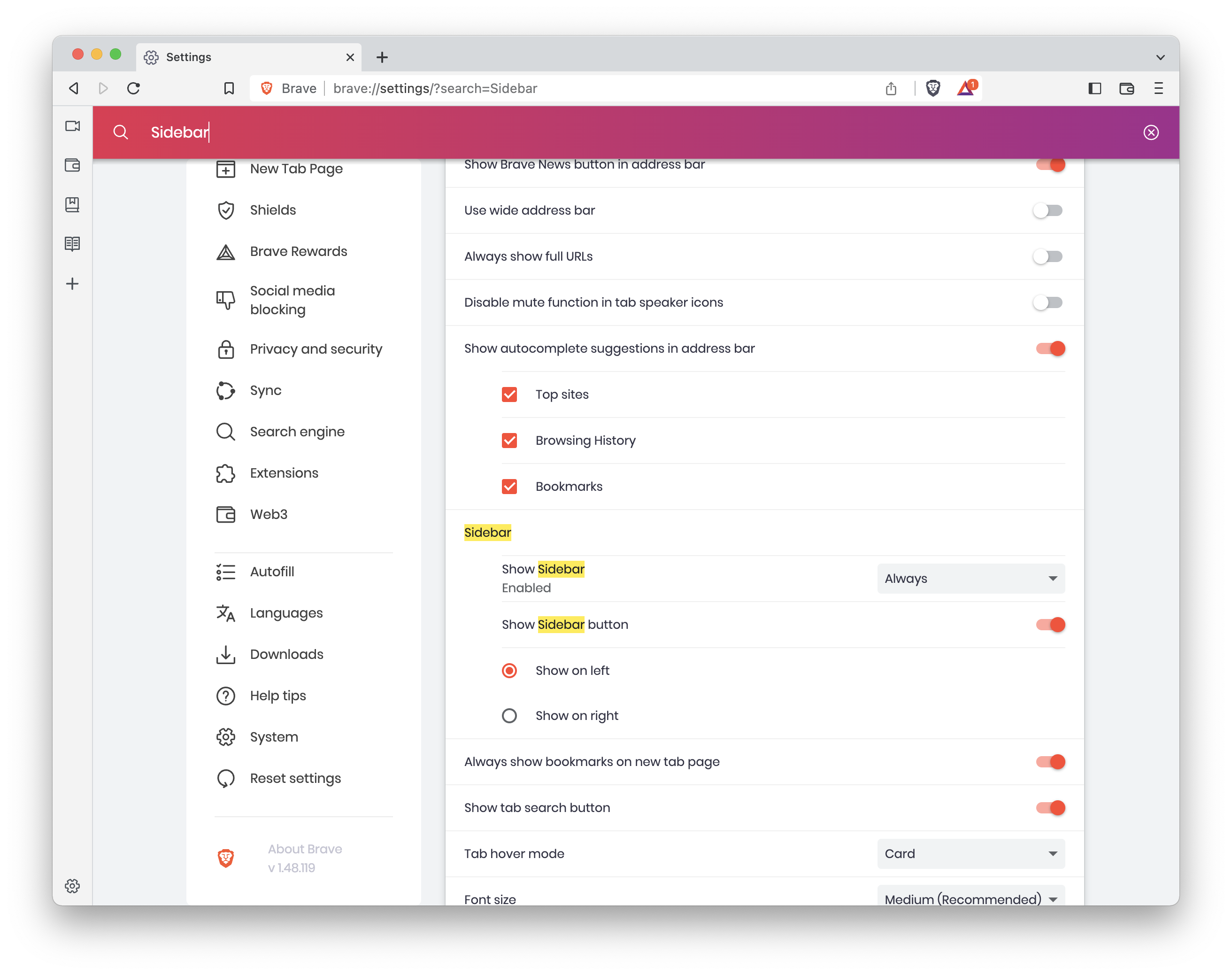 Update sidebar config button url · Issue #27298 · brave/brave-browser ...