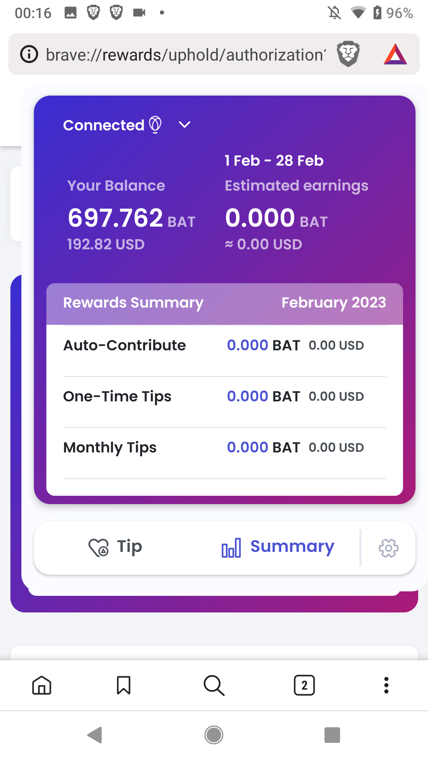`One-Time Tip` in Rewards panel should read `One-Time Tips`, just like ...