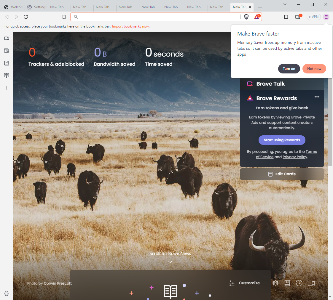 Memory Saver's `Not Now` button has a weird hover-effect styling in ...