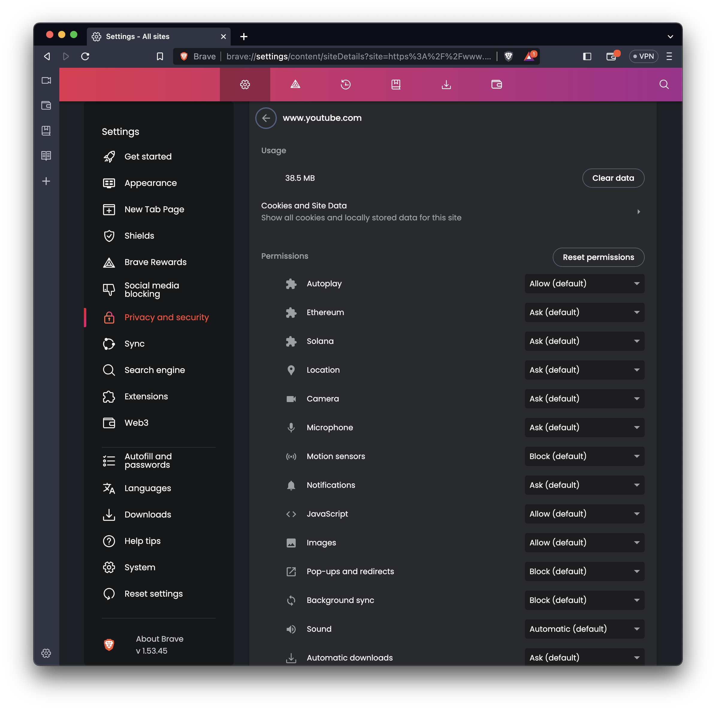 Extraneous `Shields settings` label in cookies' site details page ...