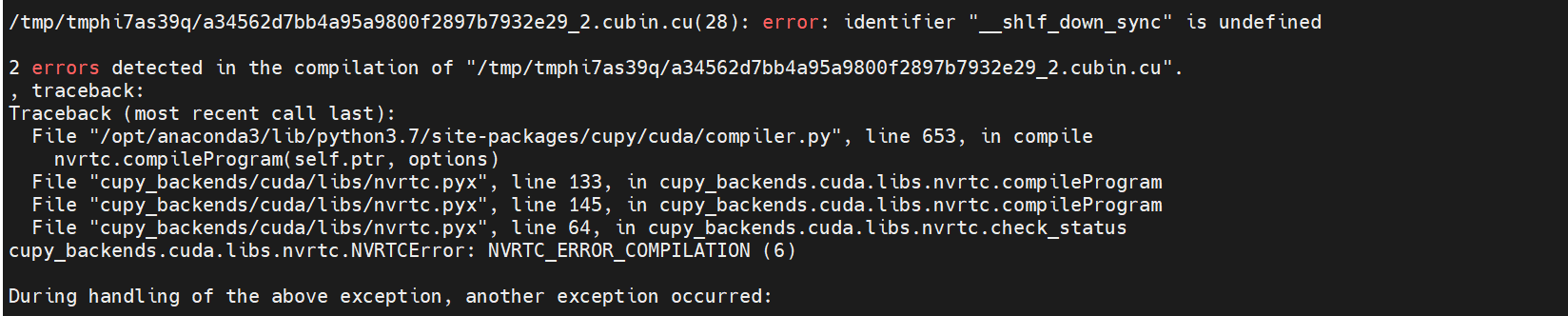 can't compile with cupy.RawModule when the kernel_source use 'shfl_down_sync' · Issue #6262 ...