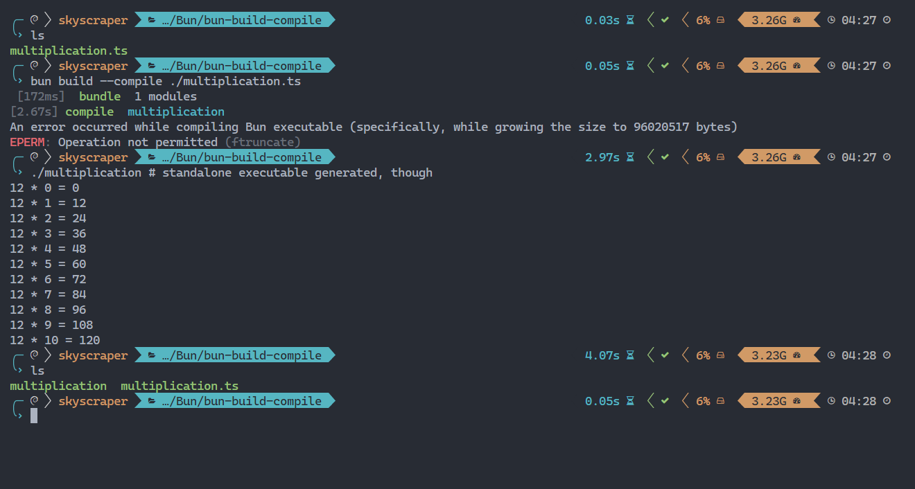 `bun build --compile` outputs a truncation fail · Issue #2882 · oven-sh/bun · GitHub