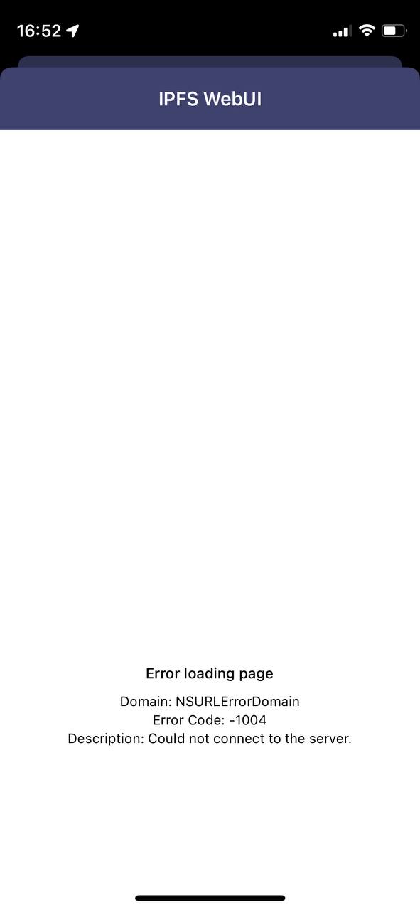 Dev Mode - Error loading IPFS WebUI · Issue #4428 · berty/berty · GitHub