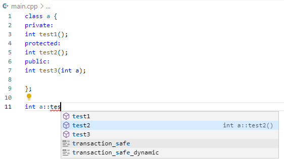 Completion doesn't work for private or protected members · Issue #1955 ...