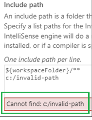 IncludePath of IntelliSense Configuration UI is not resolved correctly ...