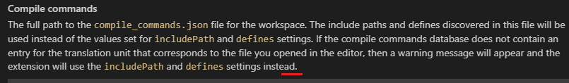 There is an additional `"` in "Compile commands" description in the ...