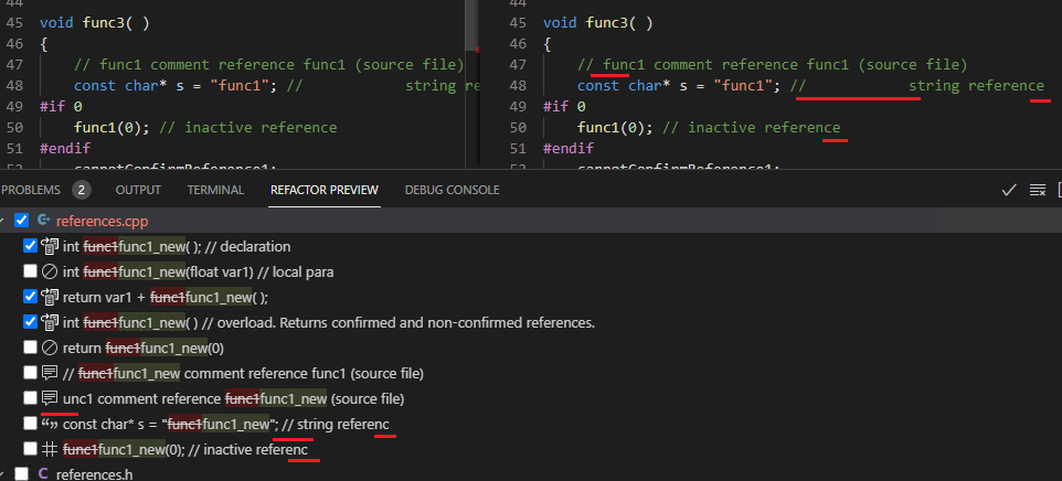 Information in rename preview panel is truncated or missing · Issue ...