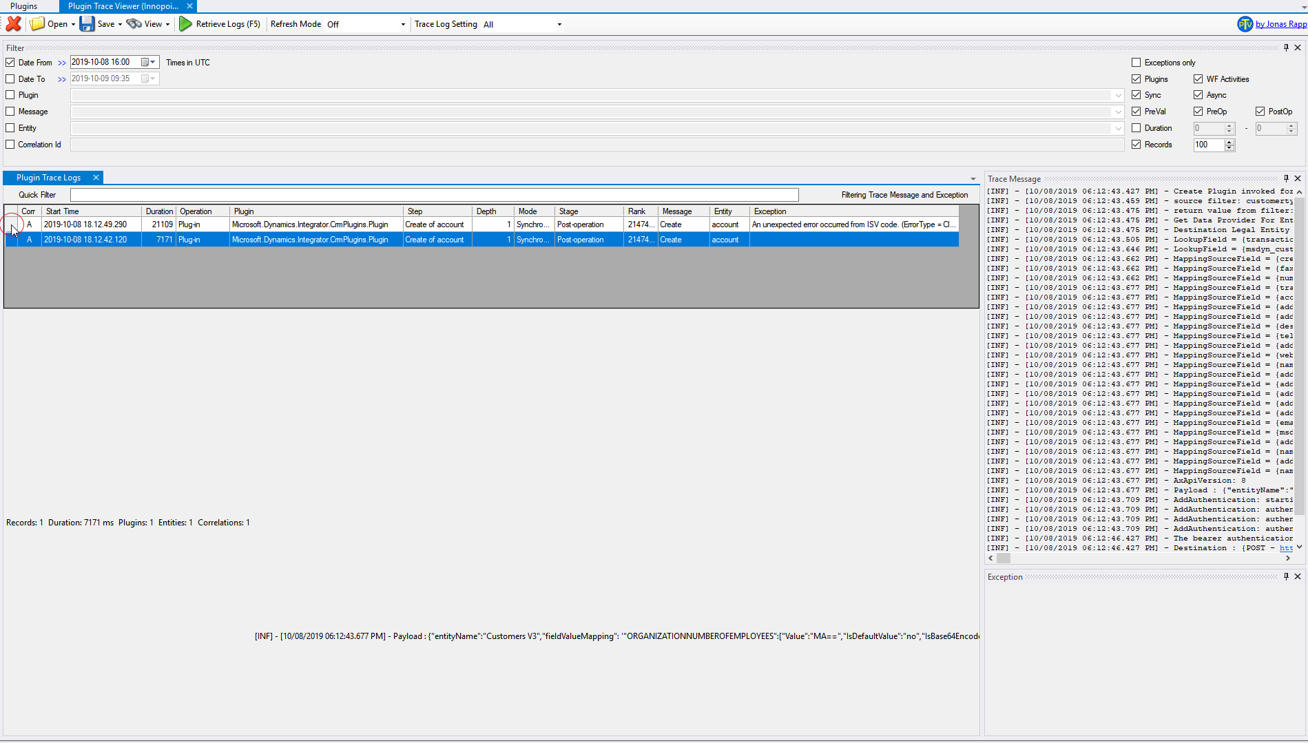Logs disappear when opening them · Issue #265 · rappen/FetchXMLBuilder · GitHub