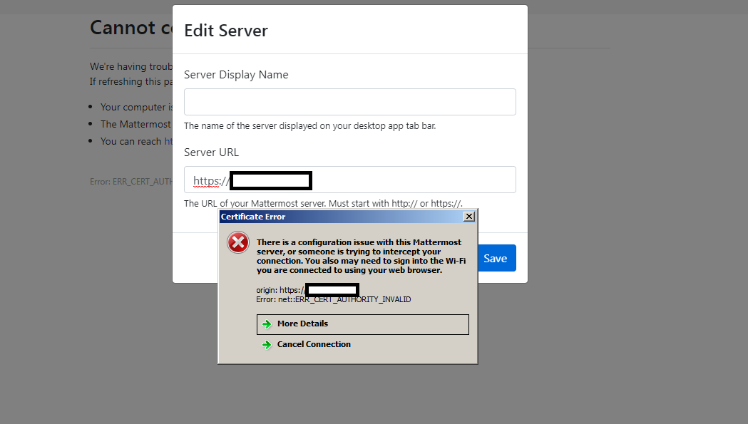 Certificate Error Message Continously Pops Up · Issue #2142 ...