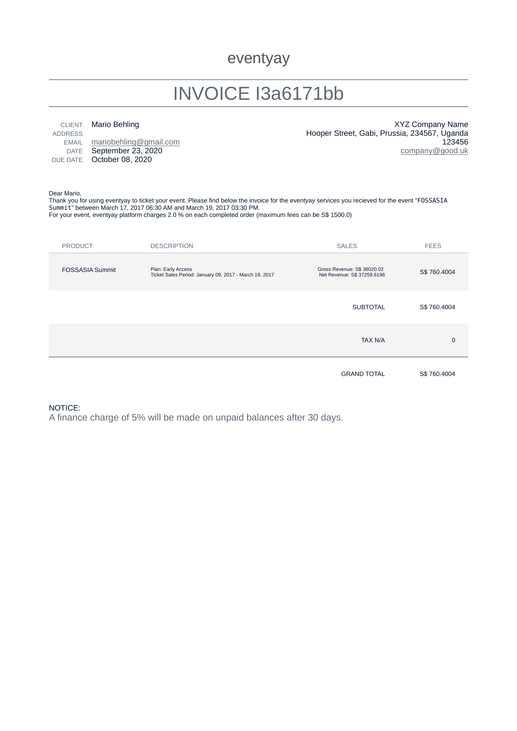 Organizer Invoice Generation HTML to PDF template · Issue #5120 ...