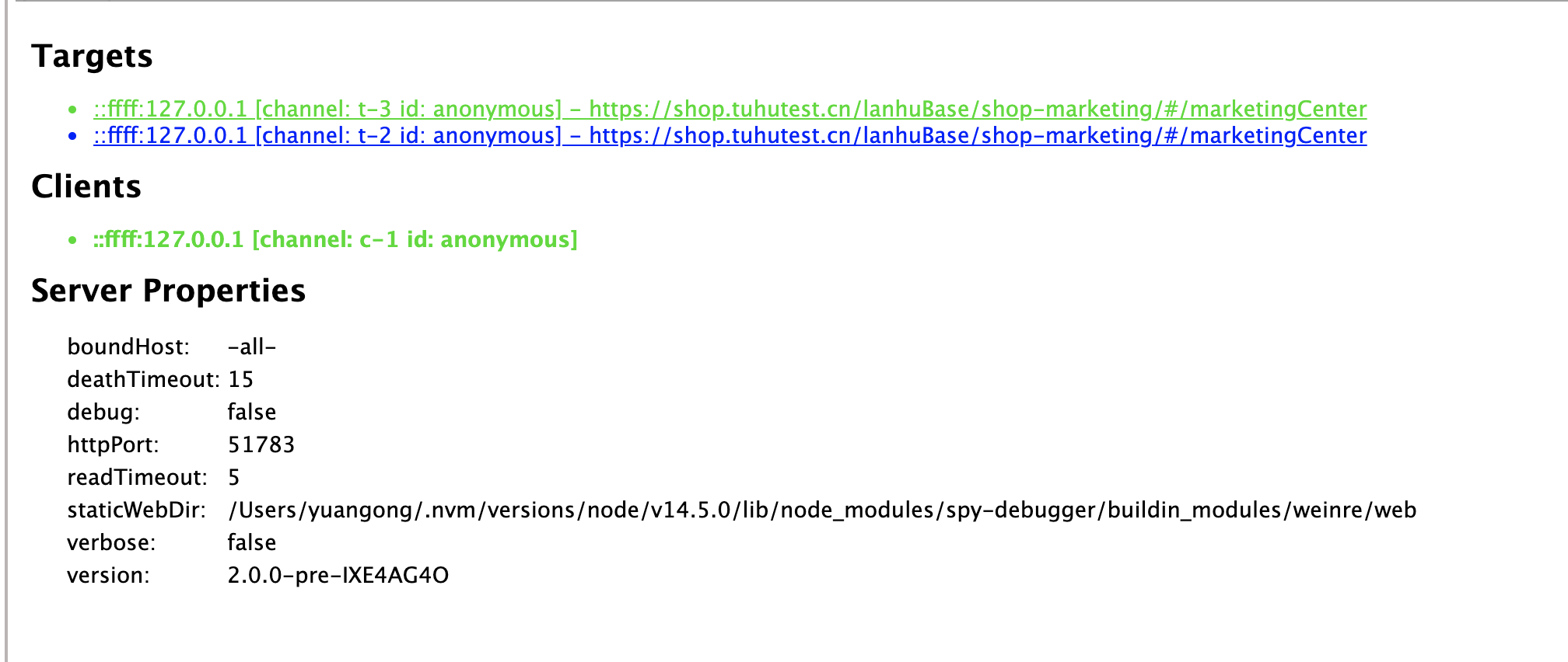 可以连接 但无法调试 报错 · Issue #173 · wuchangming/spy-debugger · GitHub