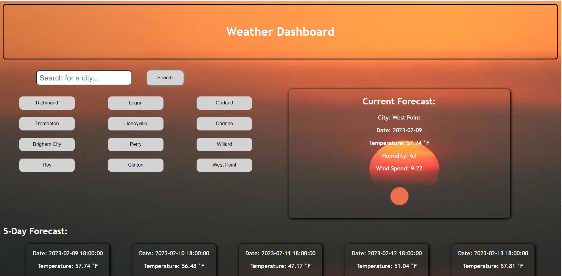 GitHub - stevemoore9595/Weather-Dashboard