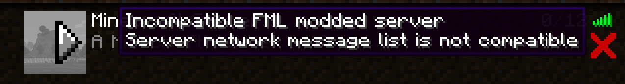 connection closed mismatched mod channel list что делать