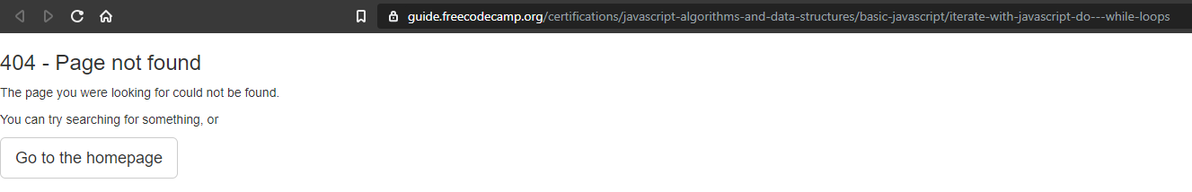 Iterate with JavaScript Do...While Loops - Incorrect 'Get a hint' URL · Issue #34439 ...