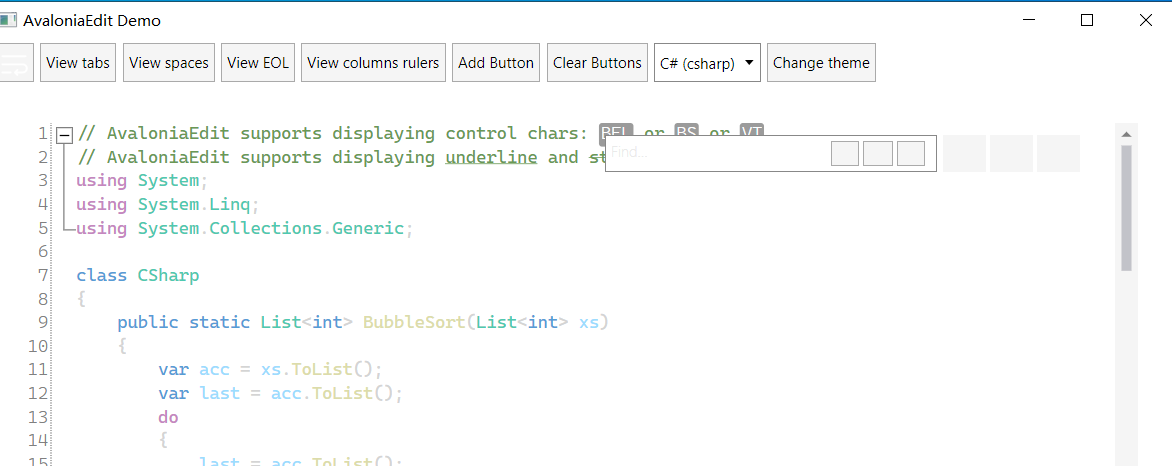 SearchPanel not look good in SimpleTheme · Issue #311 · AvaloniaUI/AvaloniaEdit · GitHub