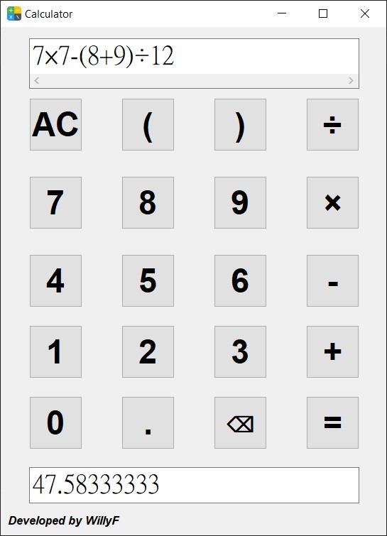 GitHub - LeBronWilly/Calculator_Python: Simple Calculator
