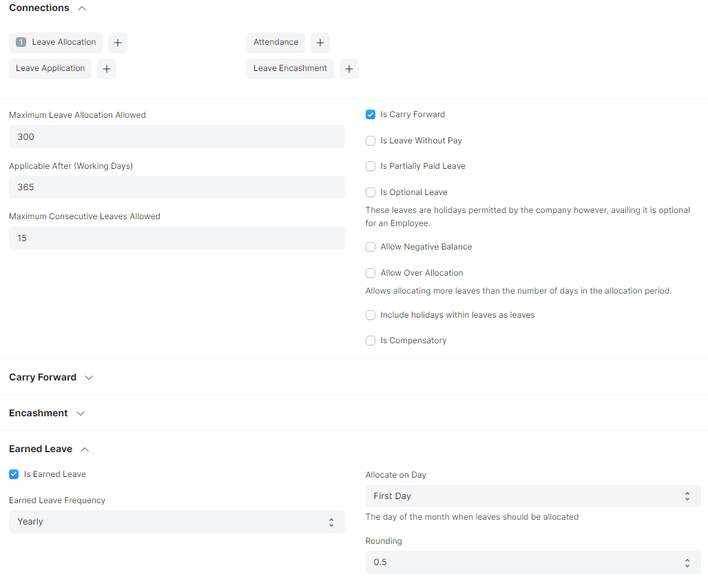 Incorrect earned leave calculation if frequency yearly, half-yearly, quarterly · Issue #303 ...