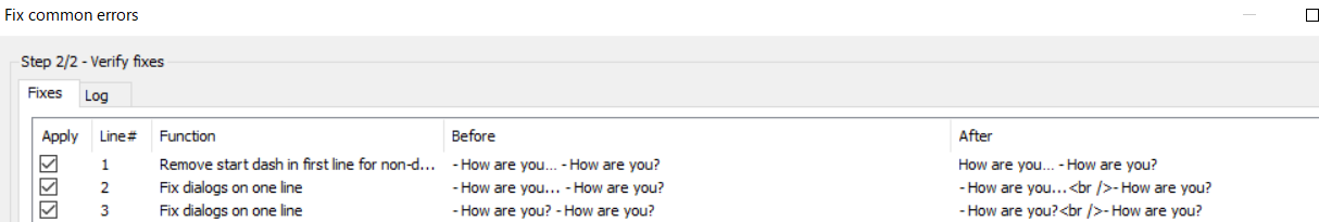 "Fix dialogs on one line" for … does not work · Issue #6552 · SubtitleEdit/subtitleedit · GitHub