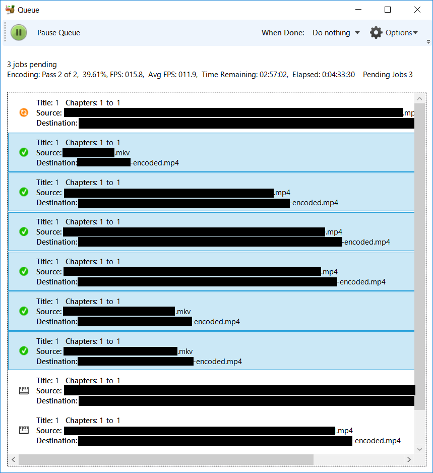 Finished jobs reappear when queue list item is moved around · Issue #854 · HandBrake/HandBrake ...