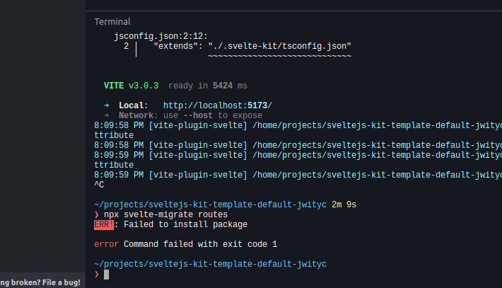 Cannot Migrate Sveltekit Project · Issue 788 · Stackblitzwebcontainer 