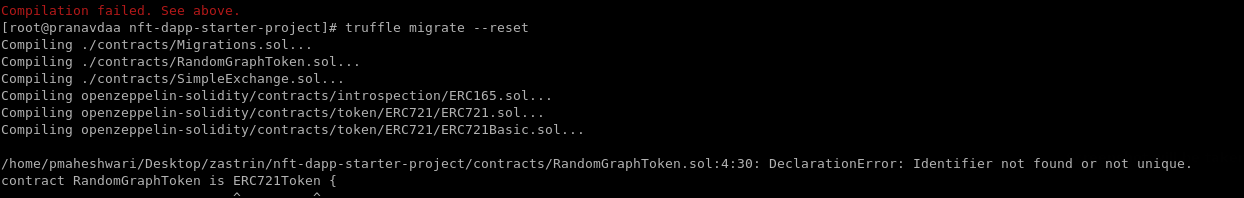 Truffle Not Able To Compile The Contract Despite Importing The The Contract And Npm I Open