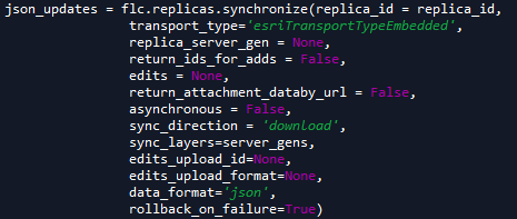 Synchronize Replica parameter issue · Issue #369 · Esri/arcgis-python-api · GitHub