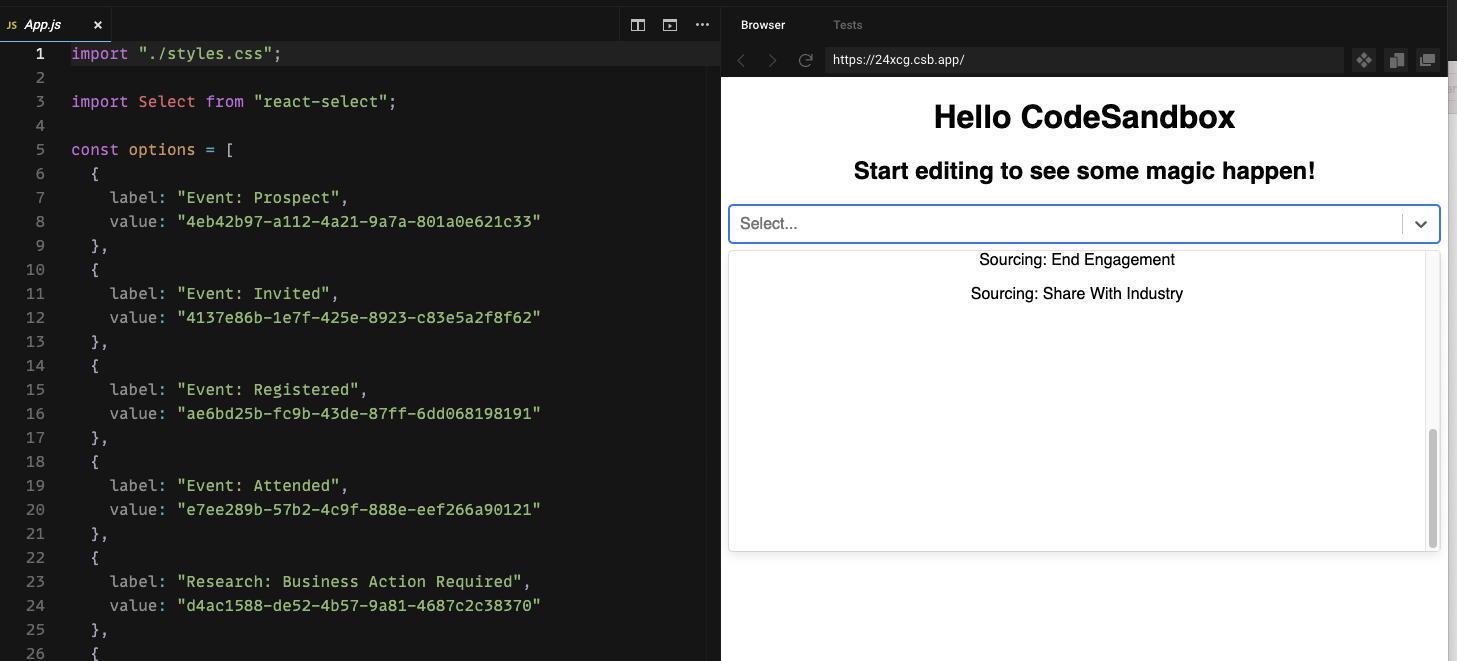 Scroll options become misaligned in the menu pane · Issue #4518 · JedWatson/react-select · GitHub