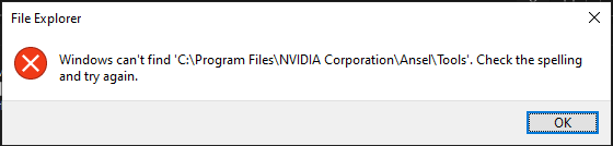 [Run] Exception shown when entering a file/folder path that doesn't ...