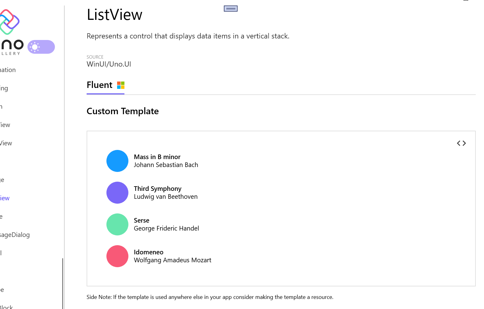 [macOS][ListView] Custom Template sample is missing · Issue #160 ...