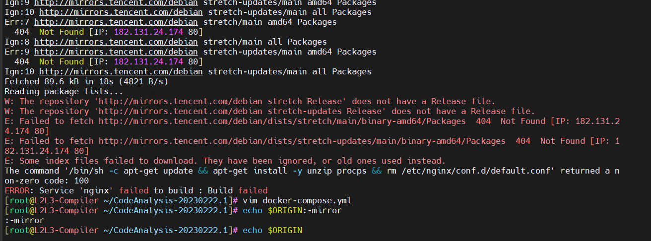 下载v1.8.0版本【20230222.1】，通过docker-compse安装，nginx的镜像链接已经失效，导致不能安装 · Issue #886 · Tencent ...