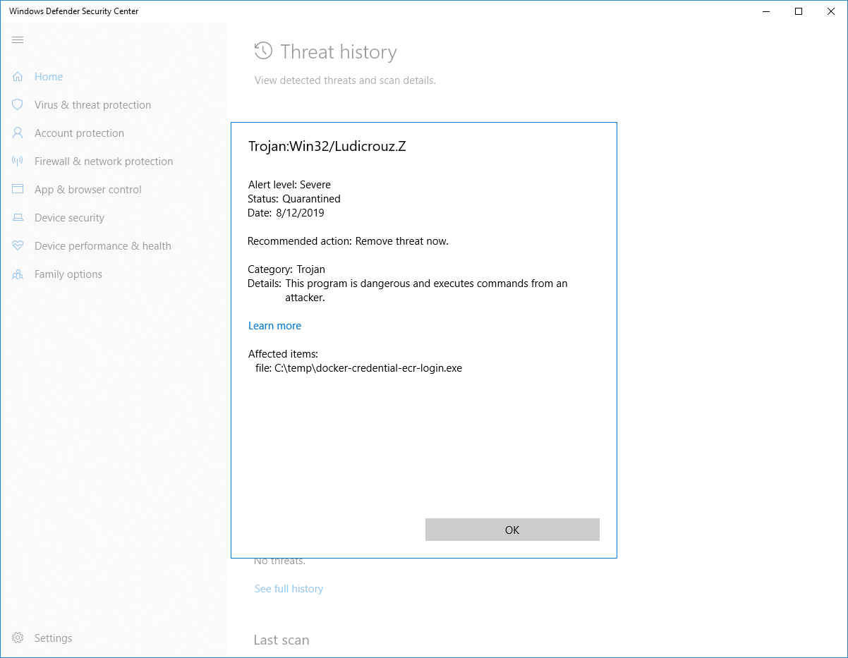 Windows build resulting in Windows Defender catch · Issue #178 · awslabs/amazon-ecr-credential ...