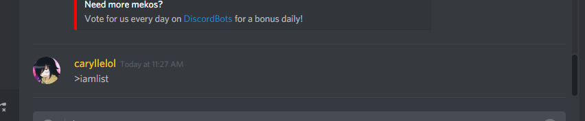 Doesnt respond to >iamlist and >lottery · Issue #411 · veldtech/miki ...