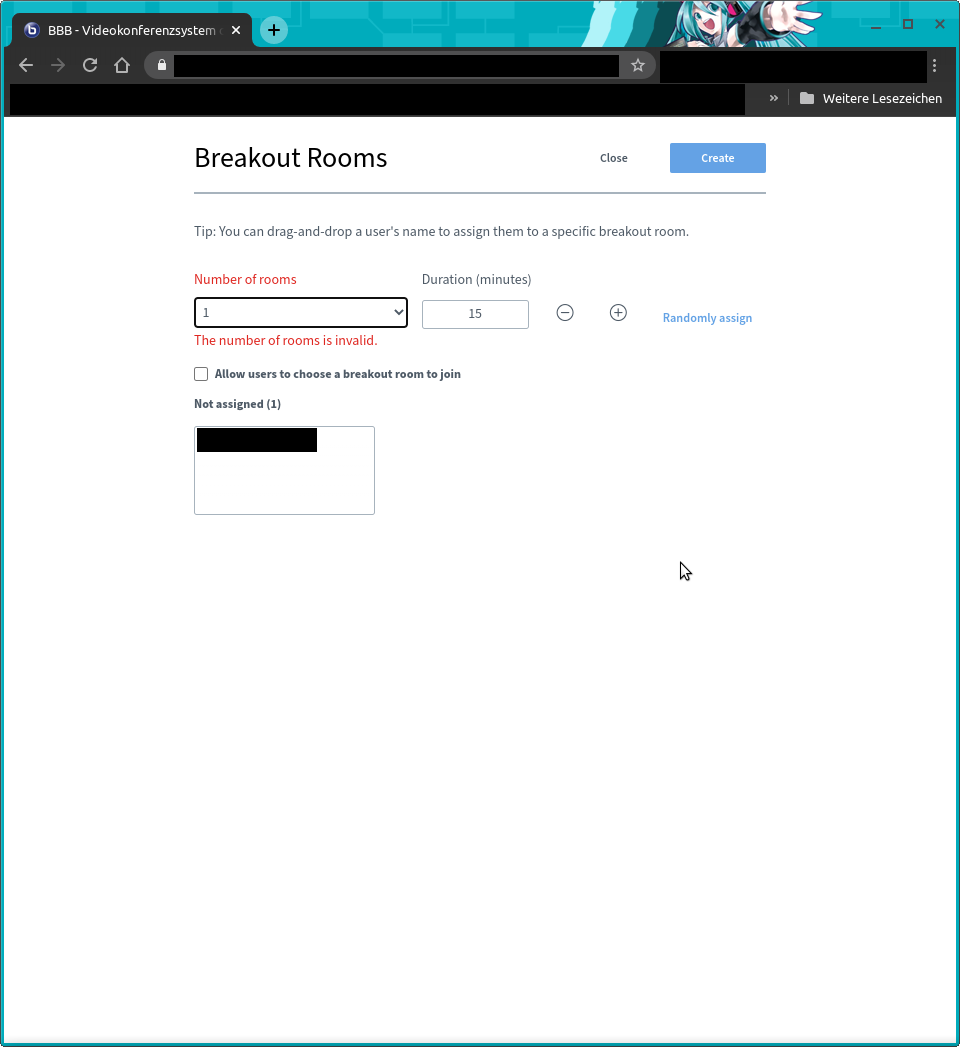 Allow creating only a single Breakout Room · Issue #10750 ...