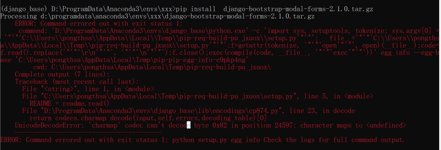 Cannot Install Pip Install Django Bootstrap Modal Forms Requst Whl To Manually Install