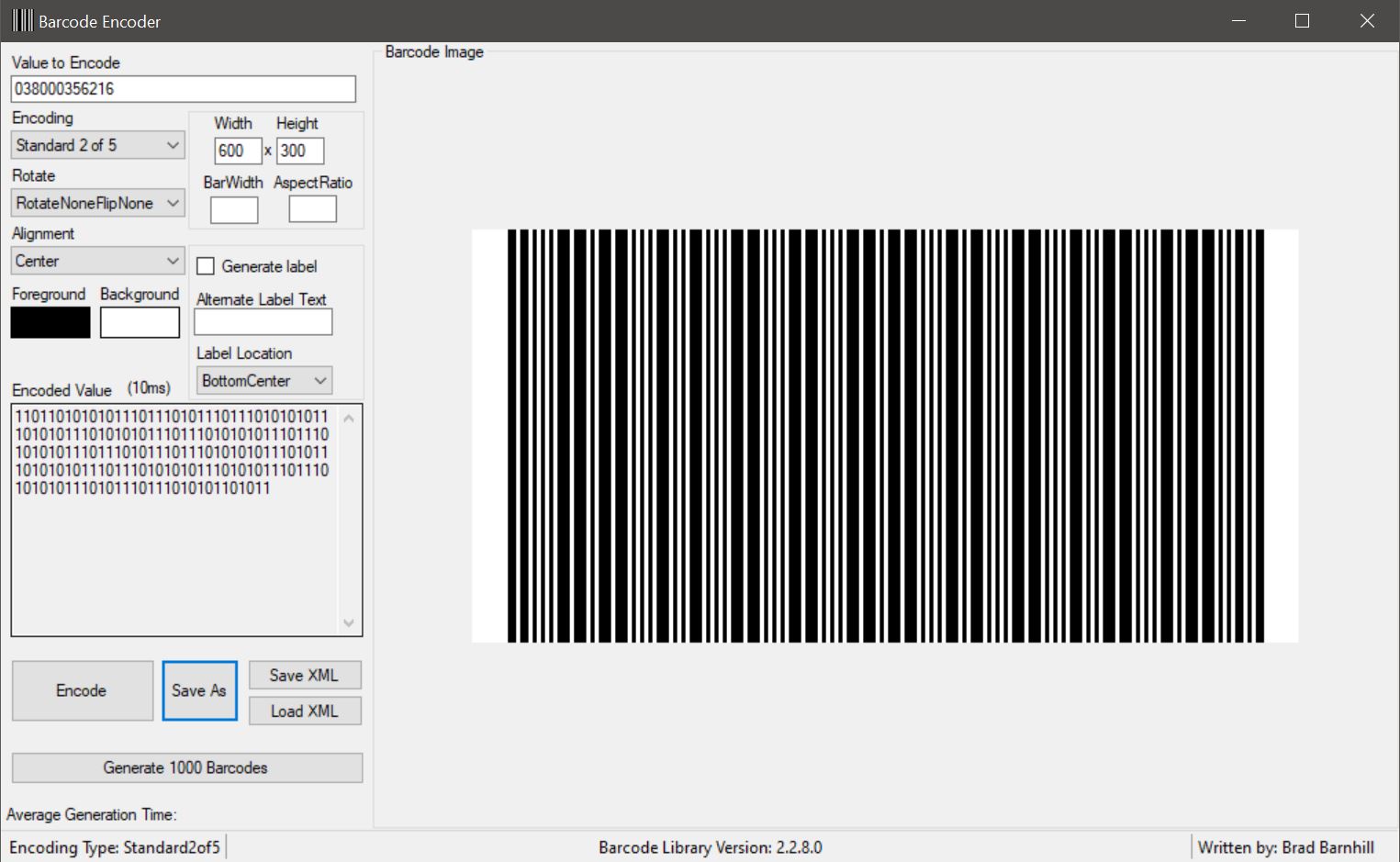 Standard 2 of 5 encoding is incorrect · Issue #113 · barnhill ...