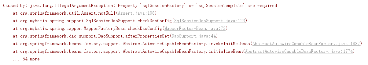 Property 'sqlSessionFactory' or 'sqlSessionTemplate' are required ...