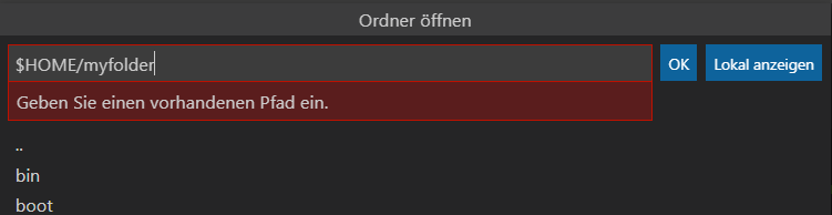 Support environment variables in unix file/folder pickers · Issue #92954 · microsoft/vscode · GitHub
