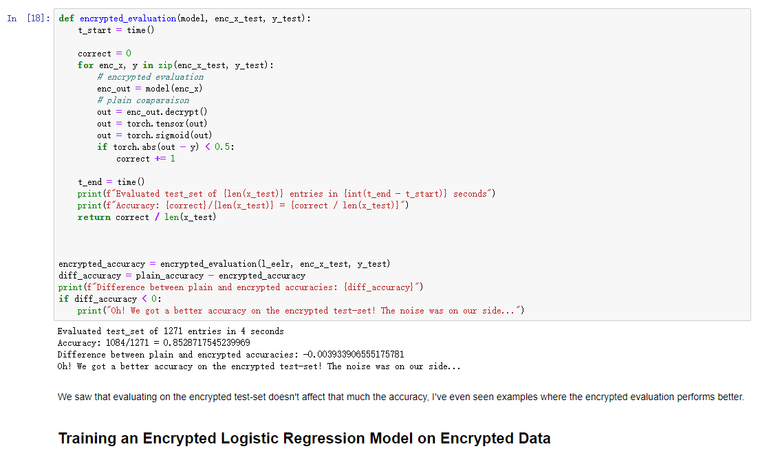 how to explain accuracy under the encrypted data is a little higher than that of the plain data ...